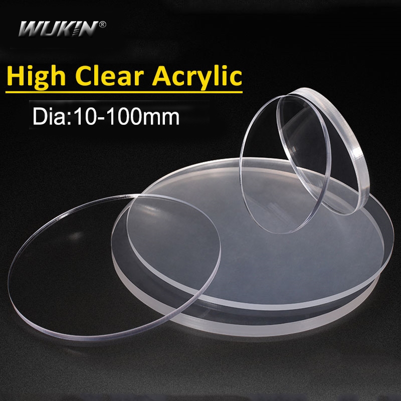 Clear Acrylic Circle Discs Plexiglass Plastic Plate PMMA Board For Cake ...