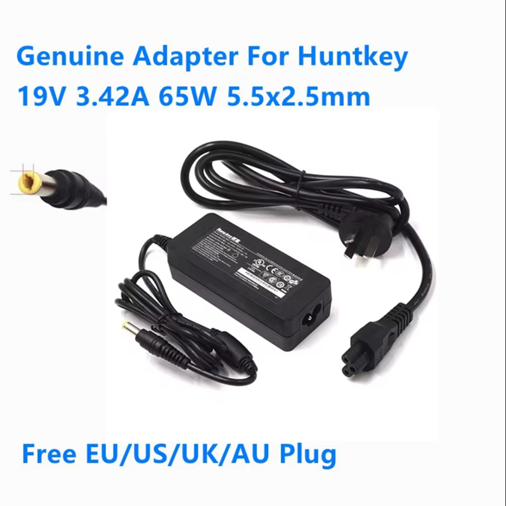 Genuine Huntkey 19V 3.42A 65W HKA06519034-6K AC DC Adapter For Intel ...
