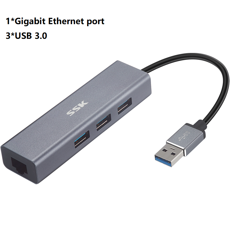SSK 4 IN 1 USB Docking Station Gigabit Ethernet Port USB 3.0 Port HUB ...