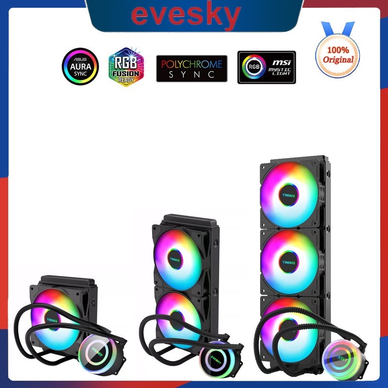 (3-year warranty) EVESKY Shenguang 120/240 integrated CPU water-cooled heat sink set RGB color ...