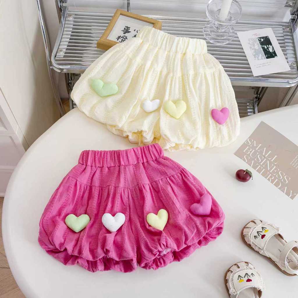 Girls Shorts Cute Bud Pants Fashion Summer Children Clothing Love ...