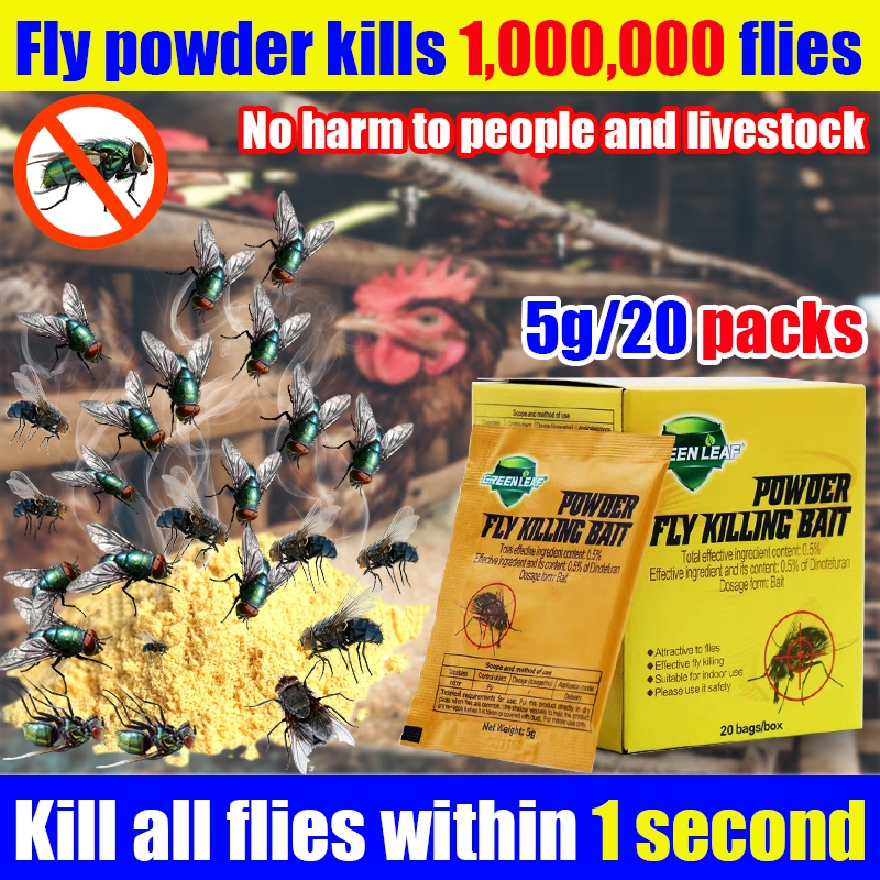 1 pack Fly powder kills 1,000,000 flies ubat pembunuh lalat fly killer ...
