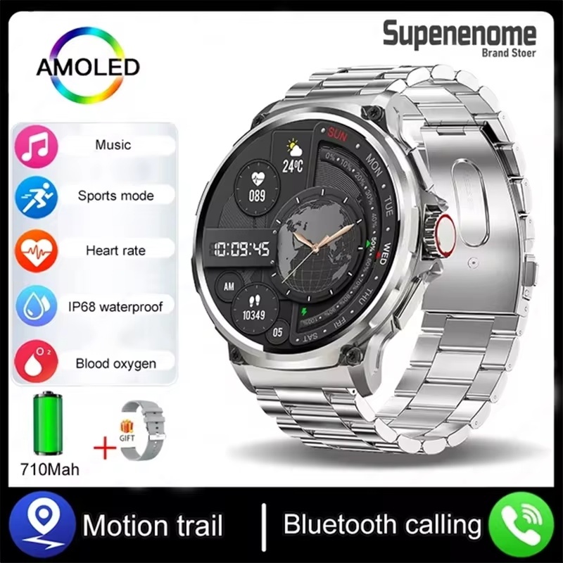 V69 1.85 Inch HD Bluetooth Call Smart Watch Men Sports Fitness Tracker Heart Monitor 710mAh ...