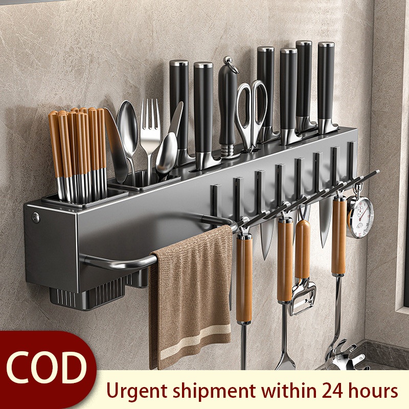 30~60 CM Knife Holder Kitchen Cooking Utensils Stainless Steel Hanging ...