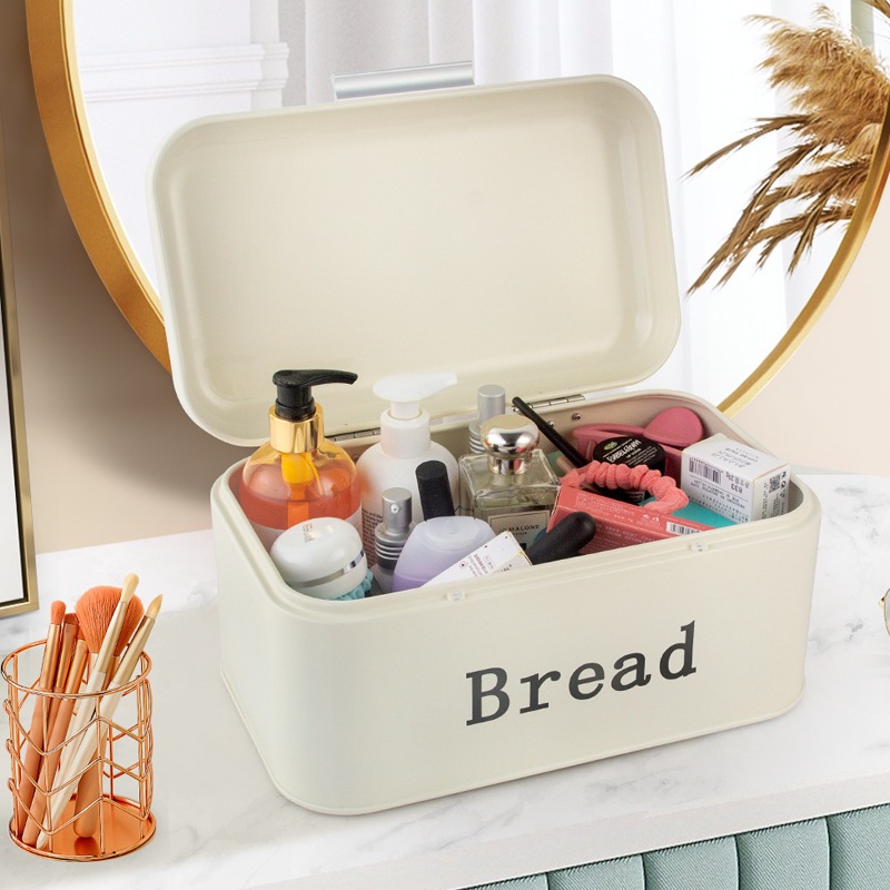 【READY STOCK】Metal Bread Container Storage Box Toiletry Containers ...