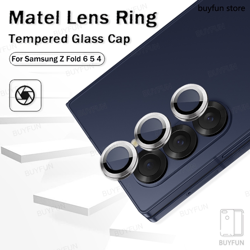 Metal Ring Tempered Glass Camera Protector For Samsung Galaxy Z Fold 6 ...
