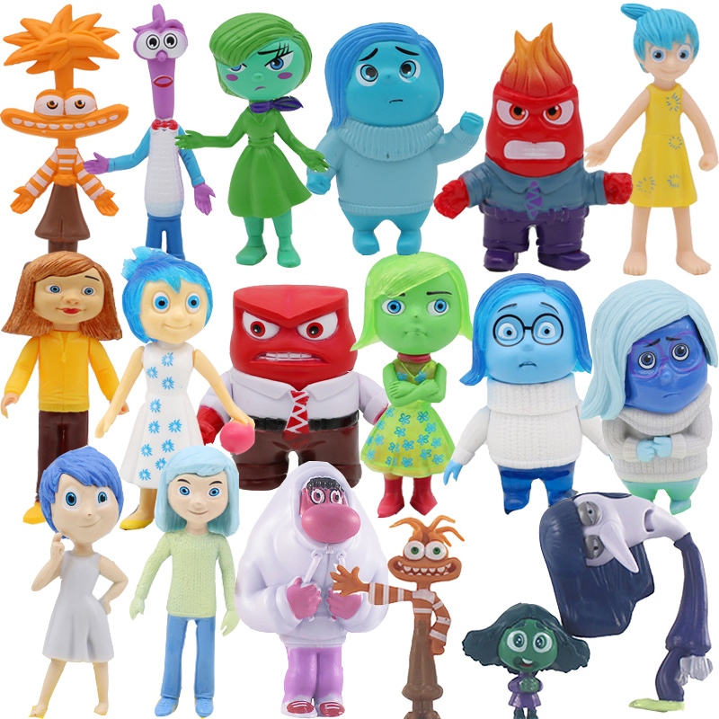 New Inside Out 2 Figure Set Sadness Disgust Fear Joy Action Figurine ...