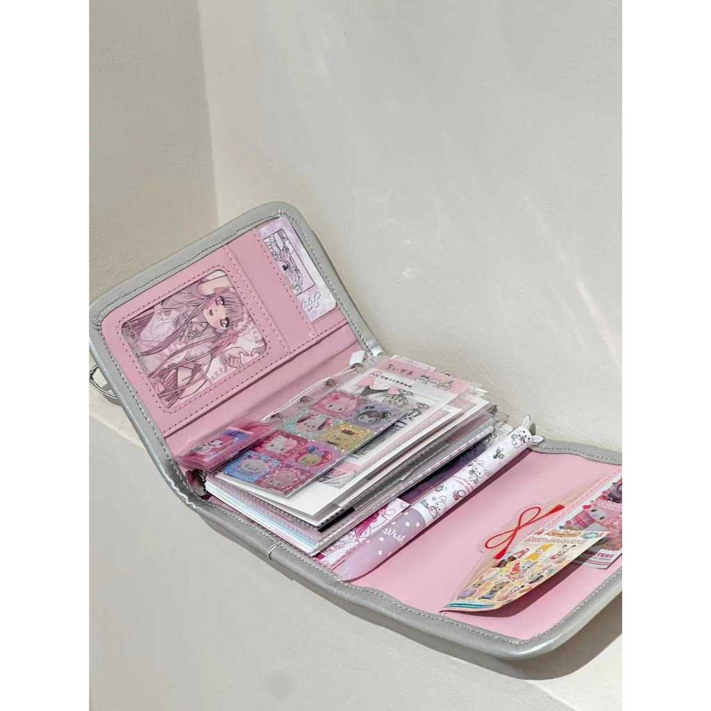 Silver Pink m5 Handbook 30% off Loose-leaf Handbook Leather Portable ...