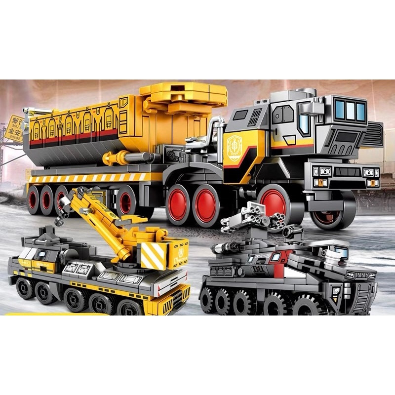 Building Blocks Box Carrier Troop Carrier Engineering Vehicle ...