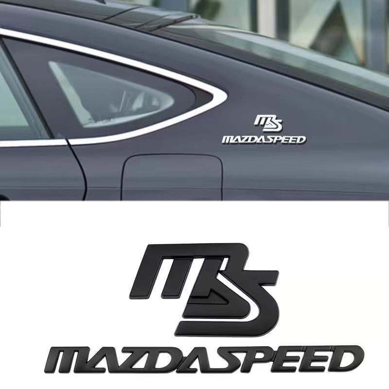 For MS / Mazdaspeed Letter Metal Car Badge Decals for Mazda 2 3 5 6 ...