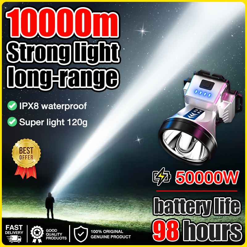 [10000-meter long-range light ] Headlight 50000W Fishing/bivouac/Wild ...