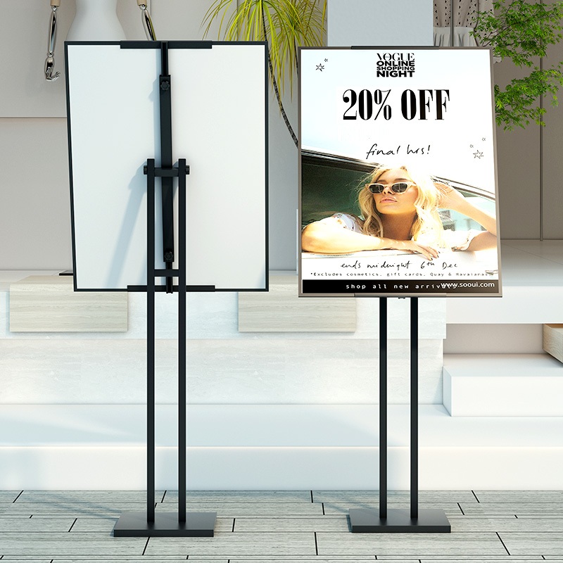 Adjustable Height Metal Poster Stand Foamboard Poster Display Stand ...