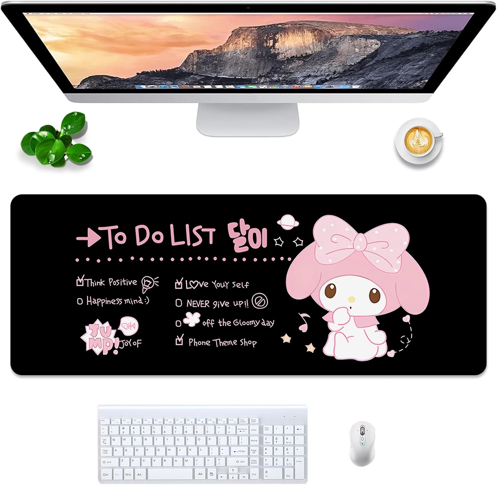 Extended Gaming Mouse Pad, Non-Slip Rubber Base Mousepad with Stitched ...