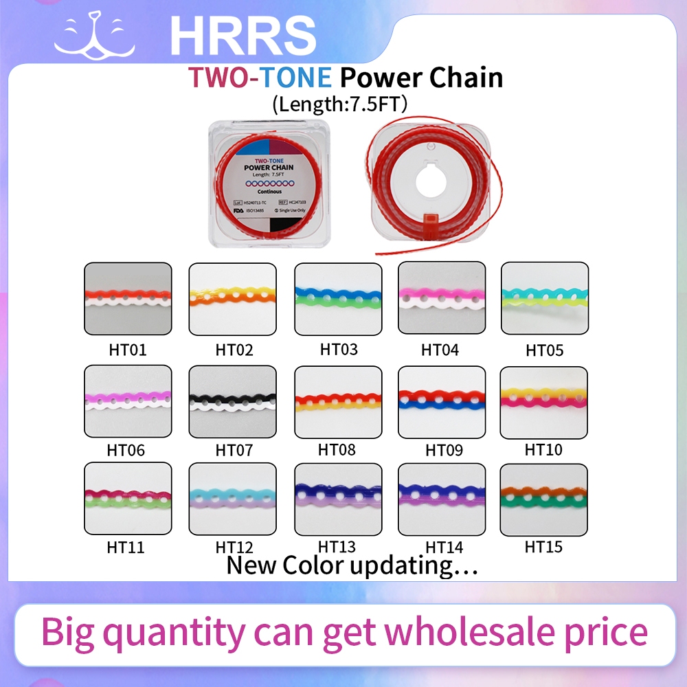 [Two Tone]Length 7.5 feet Elastic Ultra Chain Long Short Continous Dual ...