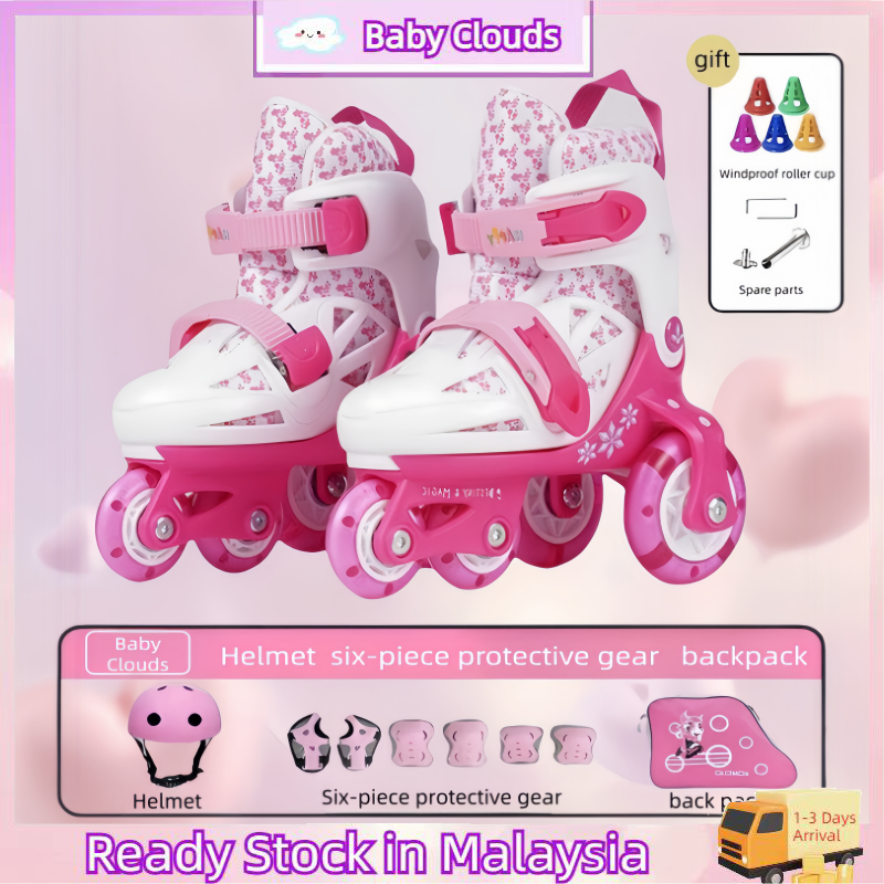 Kasut Beroda Three-Point Type Children Roller Skates Girls Roller ...