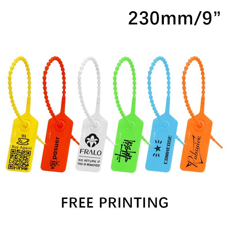 100Pcs Custom Tearable Security Tag Disposable Plastic Beaded Cable ...