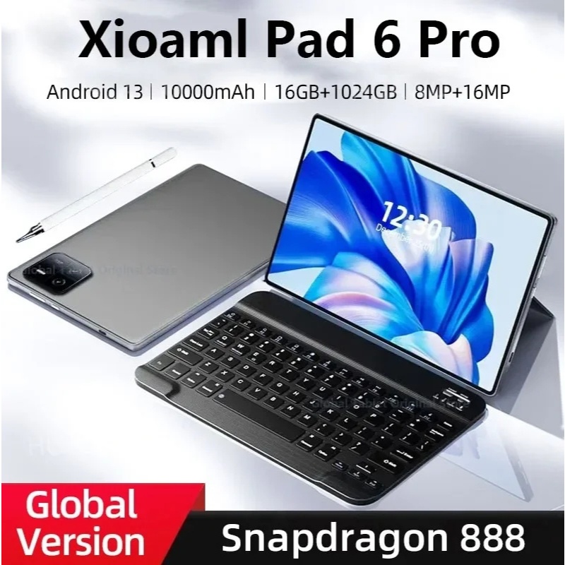 NEW Pad 6 Pro Tablet Android 13 11Inch Snapdragon 888 IPS Display ...