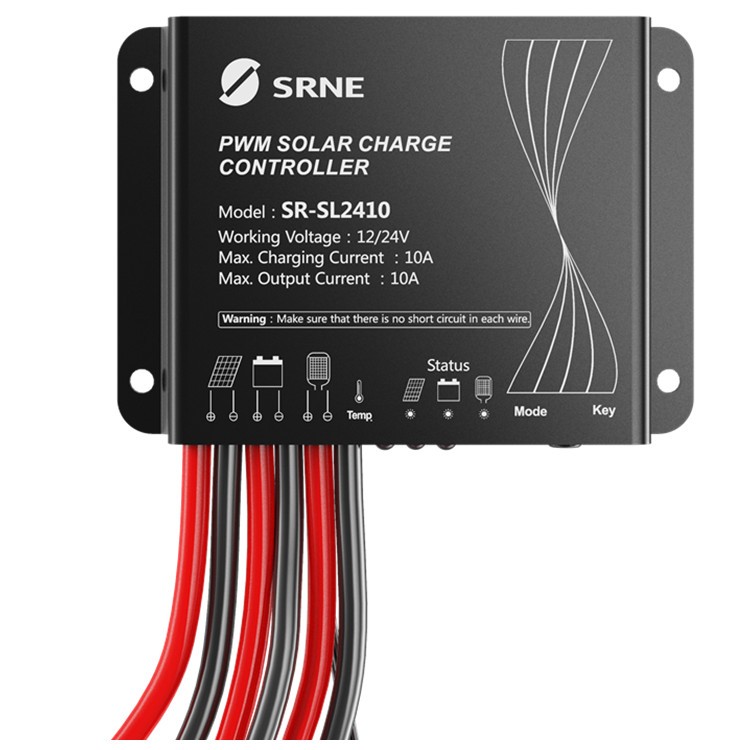 waterproof LED display PWM Solar charge controller battery charger 12V/24V 10A 20A SR-SL2410 SR ...