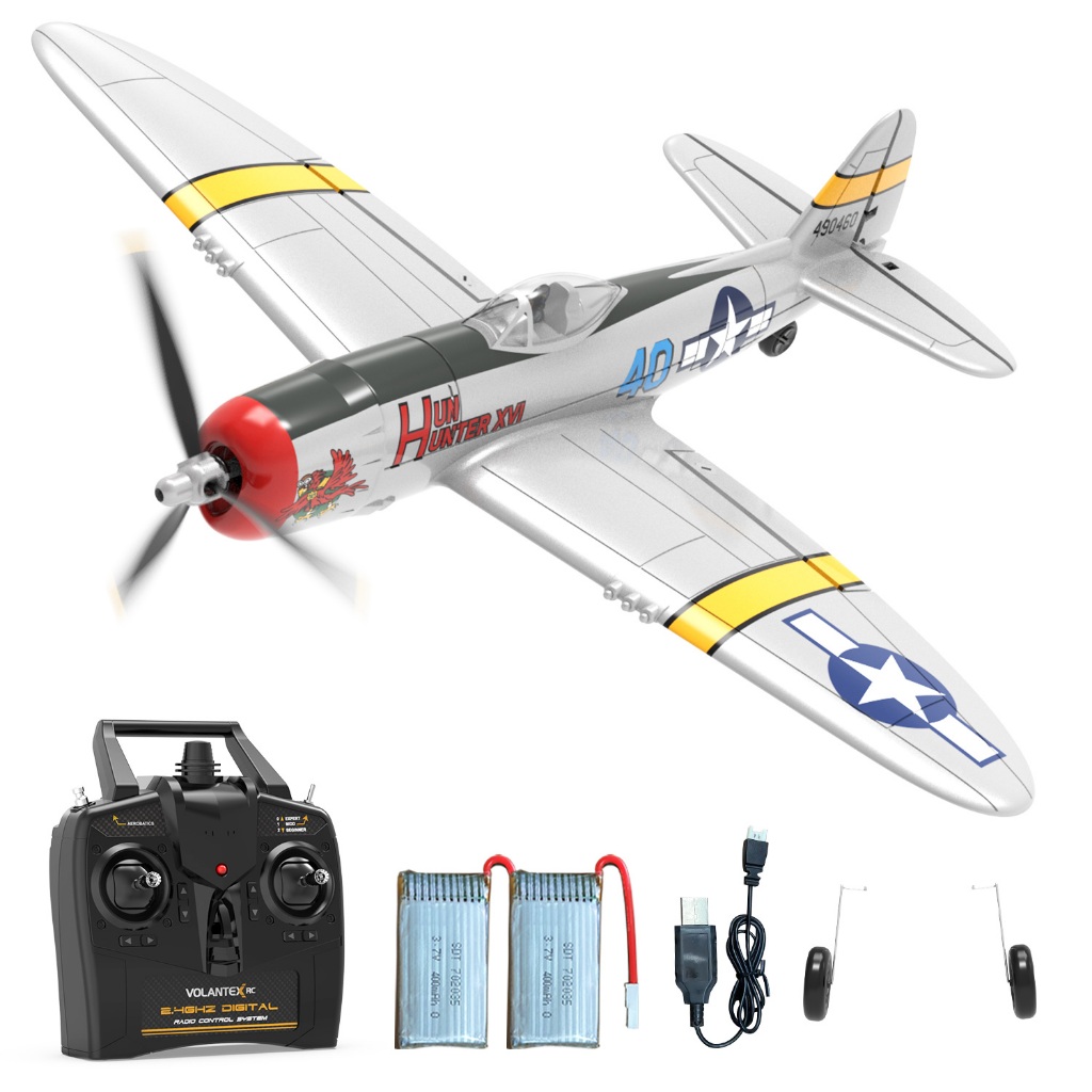 VOLANTEXRC RC Airplane 2.4GHz 4CH P-47 Thunderbolt WWII One Key ...