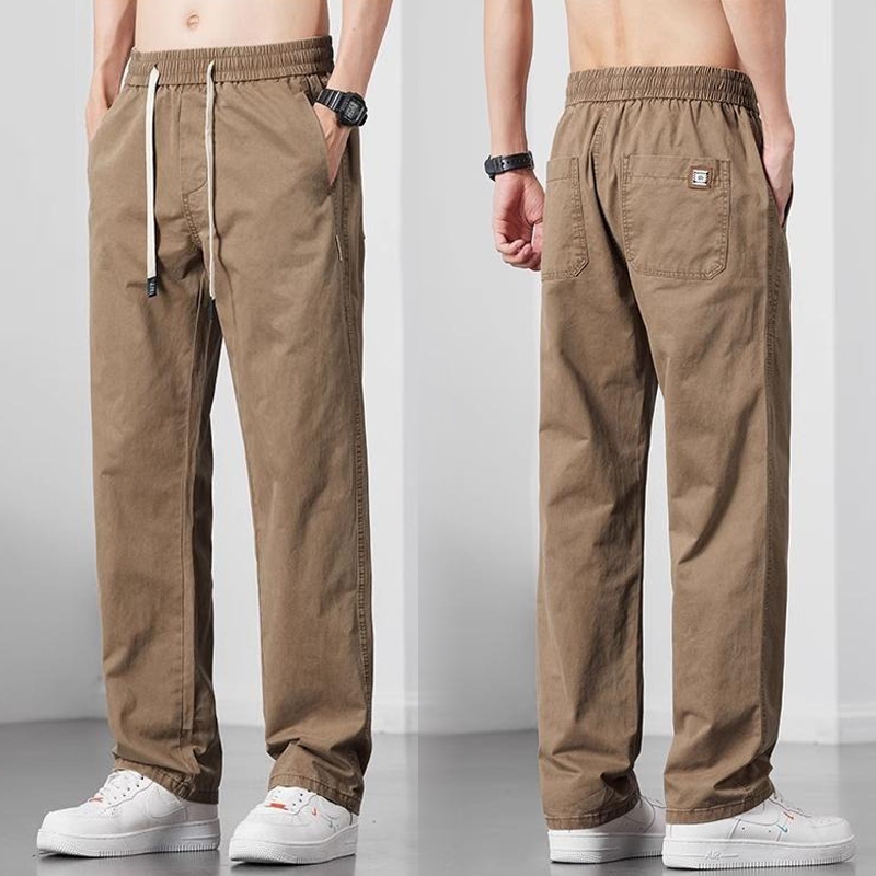 Retro Seluar Slack Lelaki Straight Cut Pants Men Cotton Long Pants Men ...