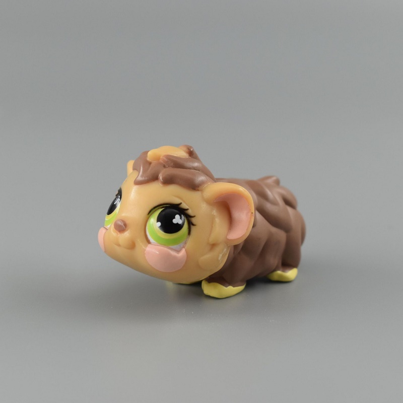 LPS Action Figure littlest pet shop Cream Brown Pig #494 with Green ...
