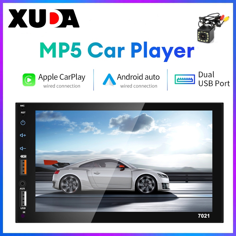 7021 Wired Carplay /Android Car Player Radio 7 inch 2 Din Car Stereo ...