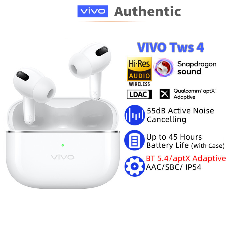 ViVO TWS 4 55dB Active Noise Cancelling True Wireless Earphone LDAC TWS ...