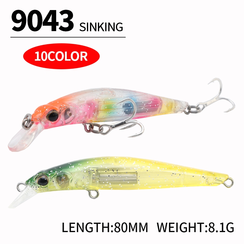 80mm 9.1grams Magnetic Center Of Gravity Transfer Sinking Minnow ...