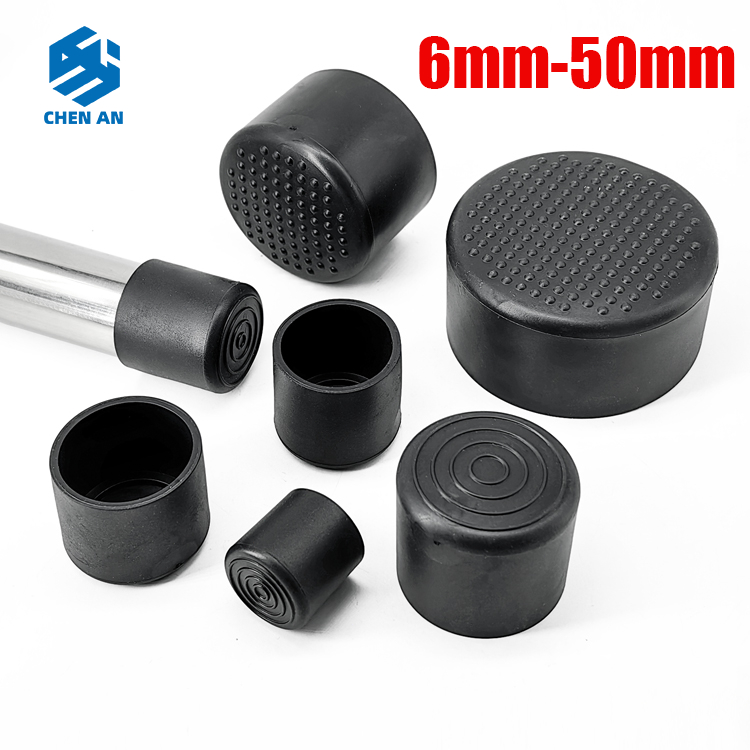 6mm-50mm Round Furniture leg hollow cover external rubber cap floor ...