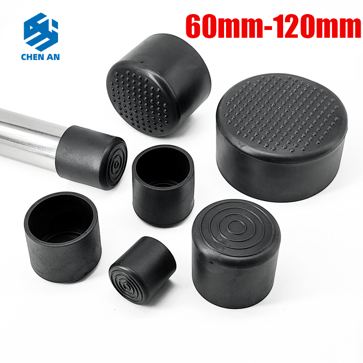 60mm-120mm Round Furniture leg hollow cover external rubber cap floor ...