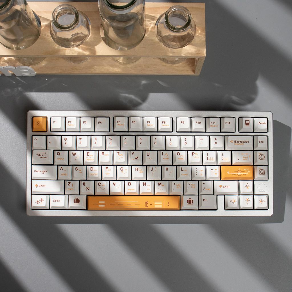 Flight Plan Keycaps PBT Dye-sub Cherry Profile Keycap Custom Keycaps Compatible with Cherry ...