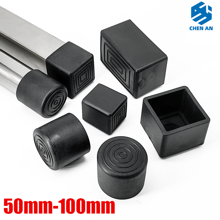 50mm-100mm Rectangle Furniture leg hollow cover external rubber cap ...