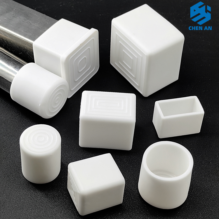 10mm-50mm White Round Furniture leg hollow cover external rubber cap ...