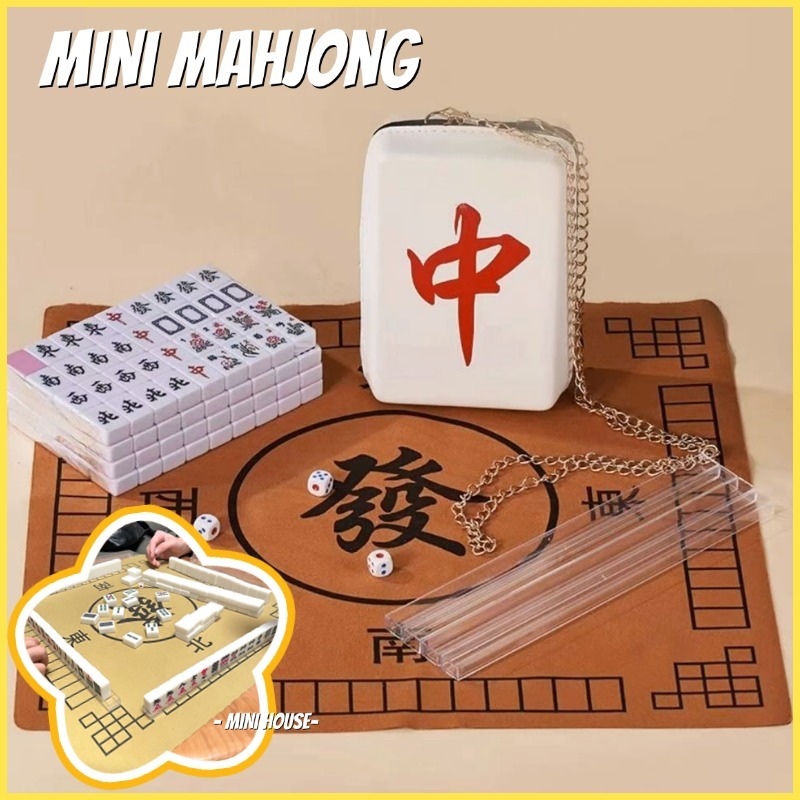 [MINI House] MINI Mahjong Tile Household Small Travel Outdoor Portable ...