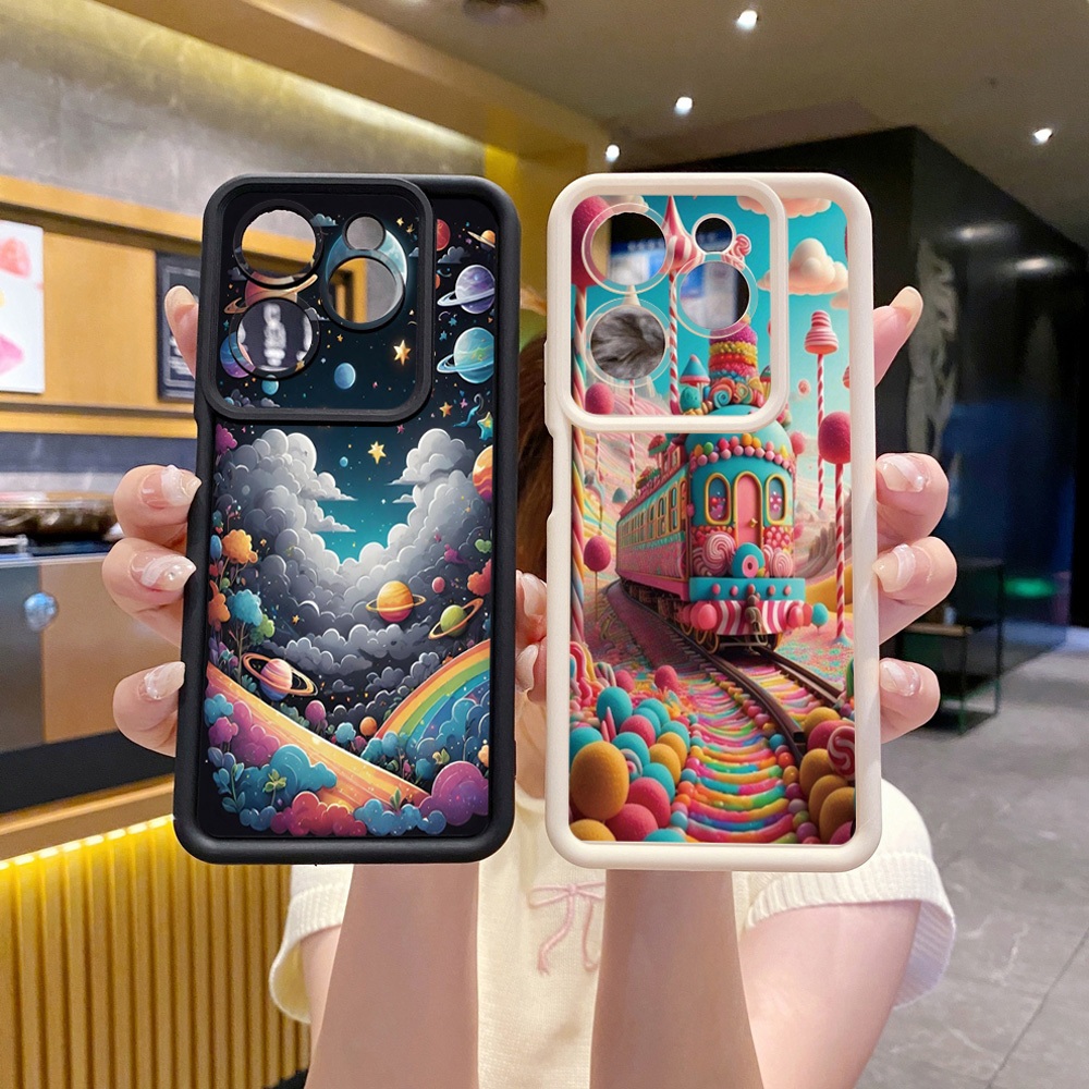 for Infinix Hot 40i 40 Pro 30 Play Note 30 Smart 8 Planet Candy Train ...