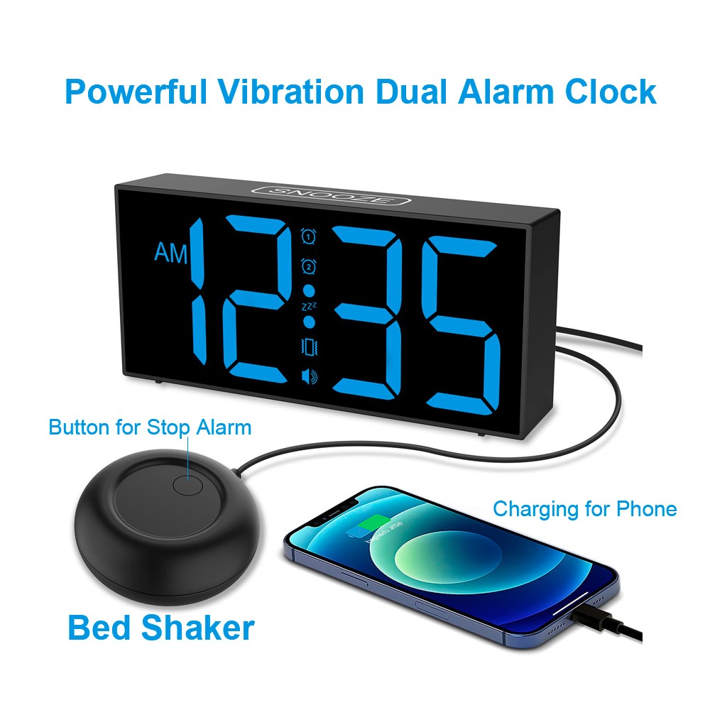 [Fast Delivery] Powerful Strong Vibration Alarm Clock Digtal for ...
