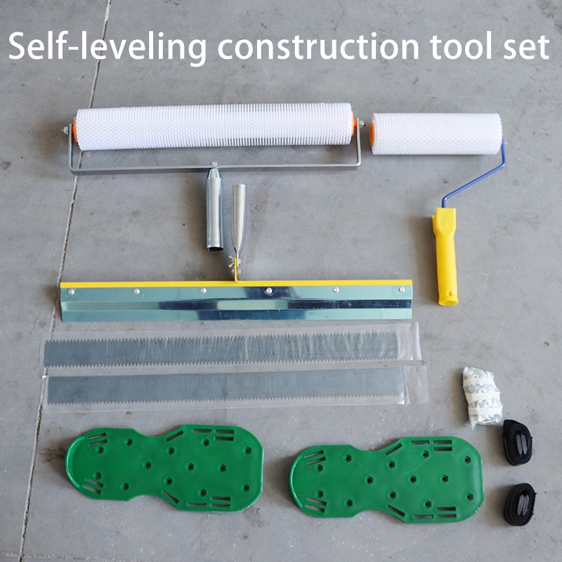 Cement self-leveling tool set, epoxy floor coating roller with self ...