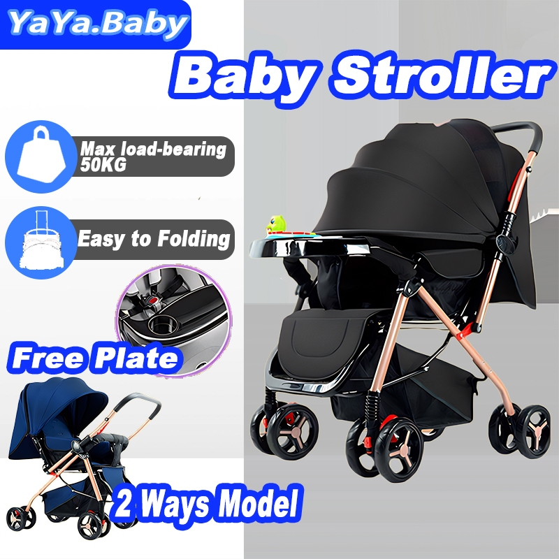 【COD】Stroller Baby free plate portable Baby Stroller front and rear ...