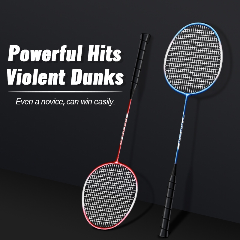 Badminton Racket Double Set, Standard Size Badminton Rackets and ...