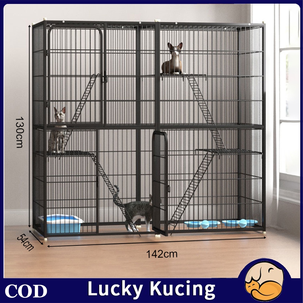 Sangkar Kucing Besar Cat Cage Large 2/3 Level Pets Cages Big Size ...