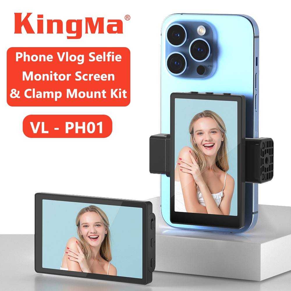 KINGMA VL-PH01 Smartphone Magnetic Selfie Vlog Flip Mirroring Screen ...