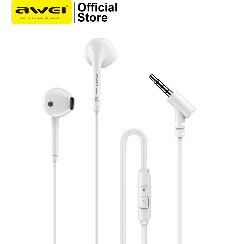 Awei PC-1/PC-7 Sport Earphones 3.5mm Jack Stereo Sound Music Wired ...