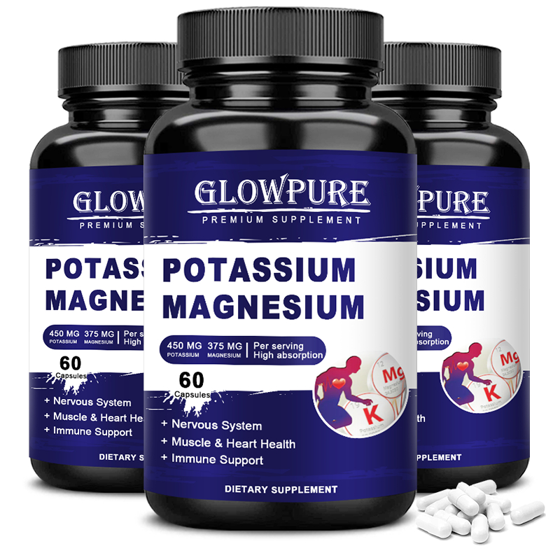 Potassium Magnesium Capsule for Muscle, Bone, Nervous, Heart Health ...