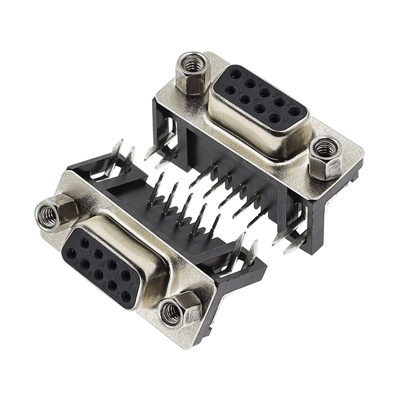 10pcs/lot DB9 Female/Male PCB Mount D-Sub 9Pin PCB Connector RS232 ...