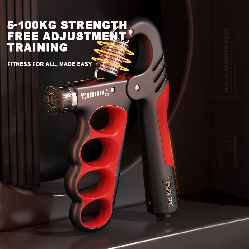 MKBK 5-100kg Adjustable Resistance Hand Grip Gripper Wrist Arm Finger ...