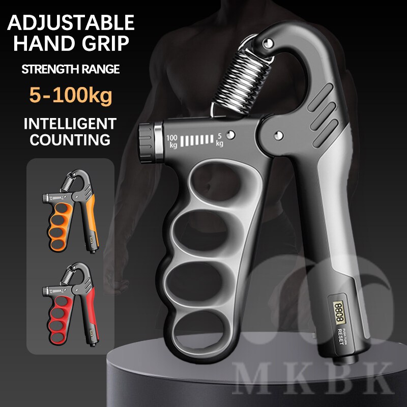 MKBK 5-100kg Adjustable Resistance Hand Grip Gripper Wrist Arm Finger ...