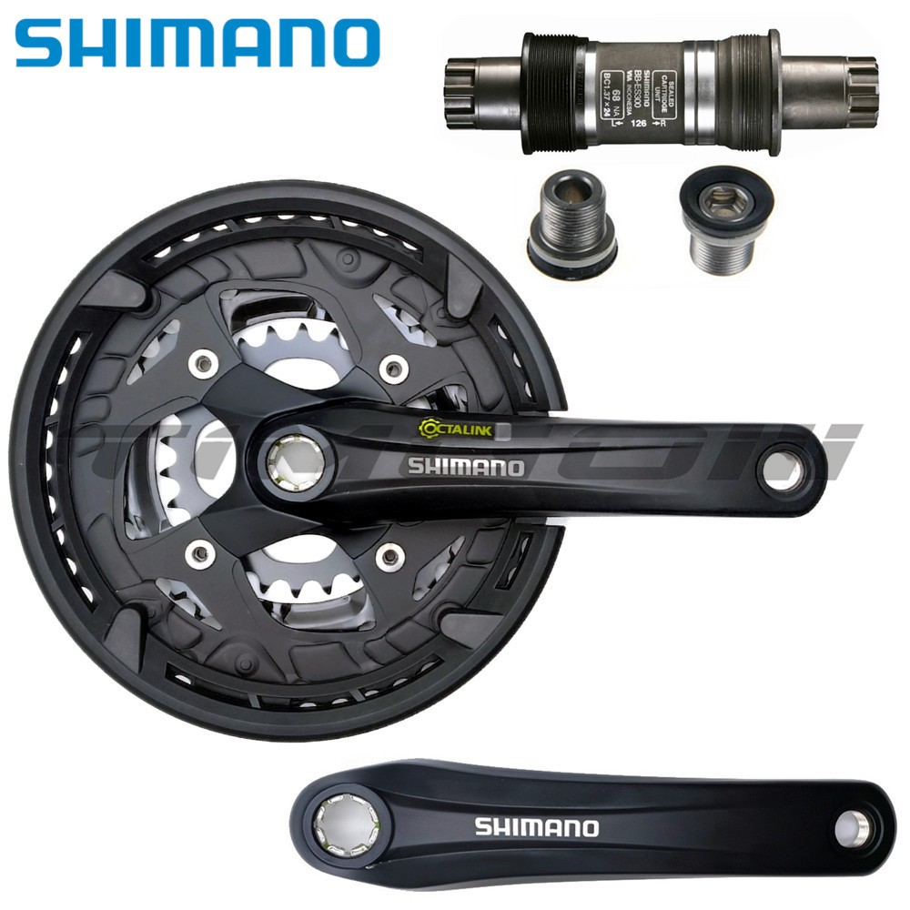 Shimano Alivio FC-T4010 MTB Bike 3x9 Speed Octalink Crankset 48-36-26T 175mm Black | Shopee Malaysia