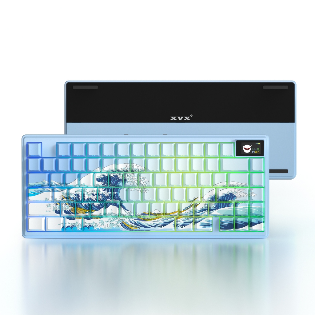 XVX K75 Pro Wireless Mechanical Gaming Keyboard, 75 Percent Creamy ...