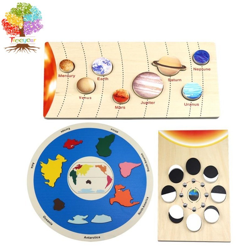 Wooden Solar System Toys for Kids Planets for Kids Solar System Model ...