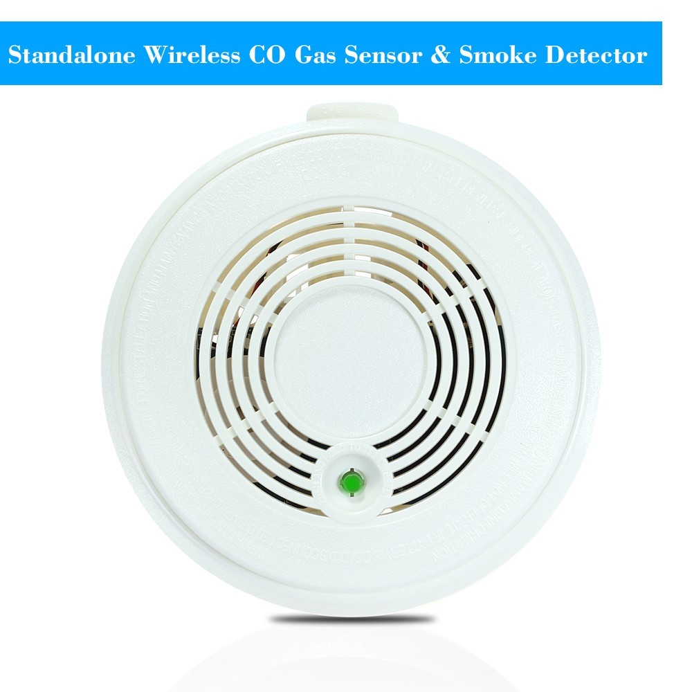 Cordless Standalone Wireless CO Gas Sensor & Smoke Detector | Shopee ...